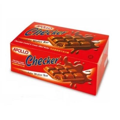 Apollo Checker Chocolate Wafer Bar (Red) 24s x 30g | ZuppaMarket