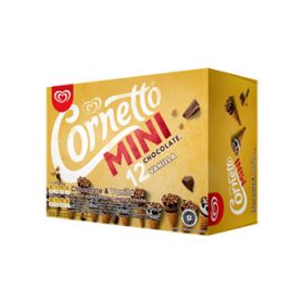 Cornetto Mini Chocolate / Vanilla 12s x 28ml (Carton of 6 Boxes ...