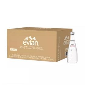Evian Pure Natural Mineral Water Glass Bottle 20s x 330ml | ZuppaMarket